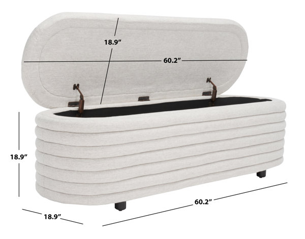 Delray Upholstered Flip Top Storage Bench